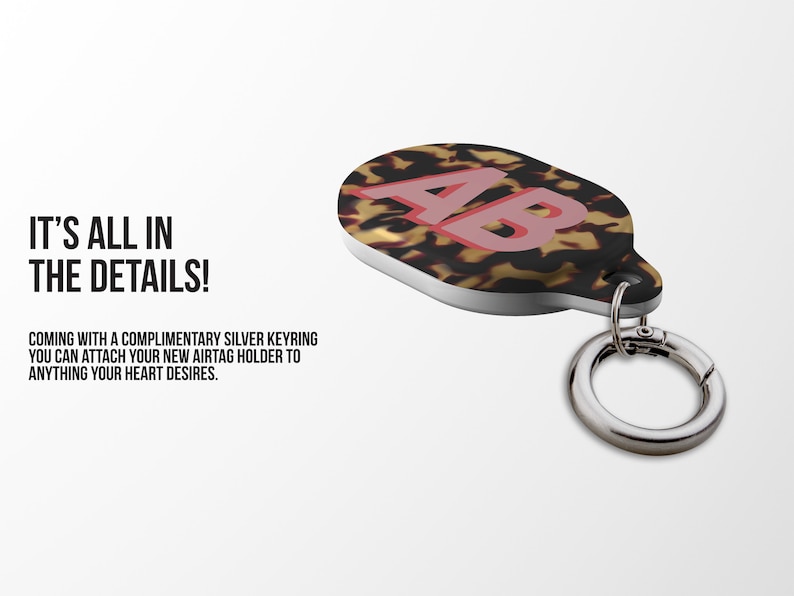 Monogram Tortoise Airtag Case Personalized Large Initials - Etsy