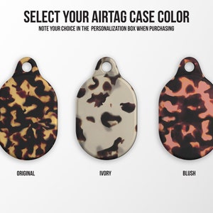 Monogram Tortoise AirTag Case | Personalized Large Initials Hard ...