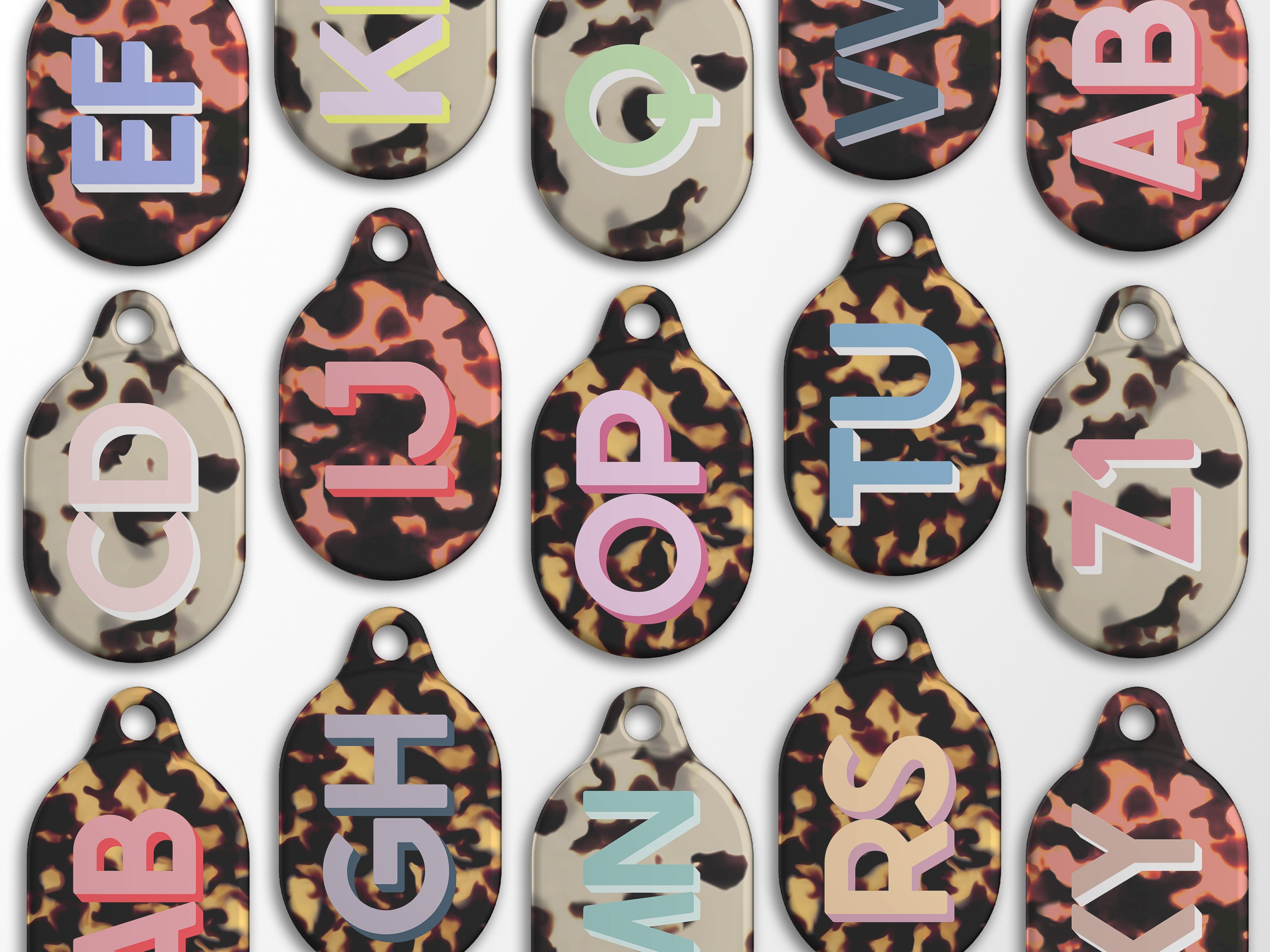 Monogram Tortoise Airtag Case Personalized Large Initials - Etsy