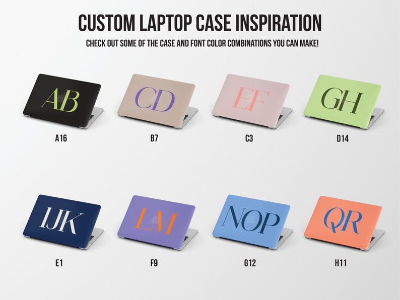 Custom Monogram Macbook Air M2 Case Personalized Initials - Etsy