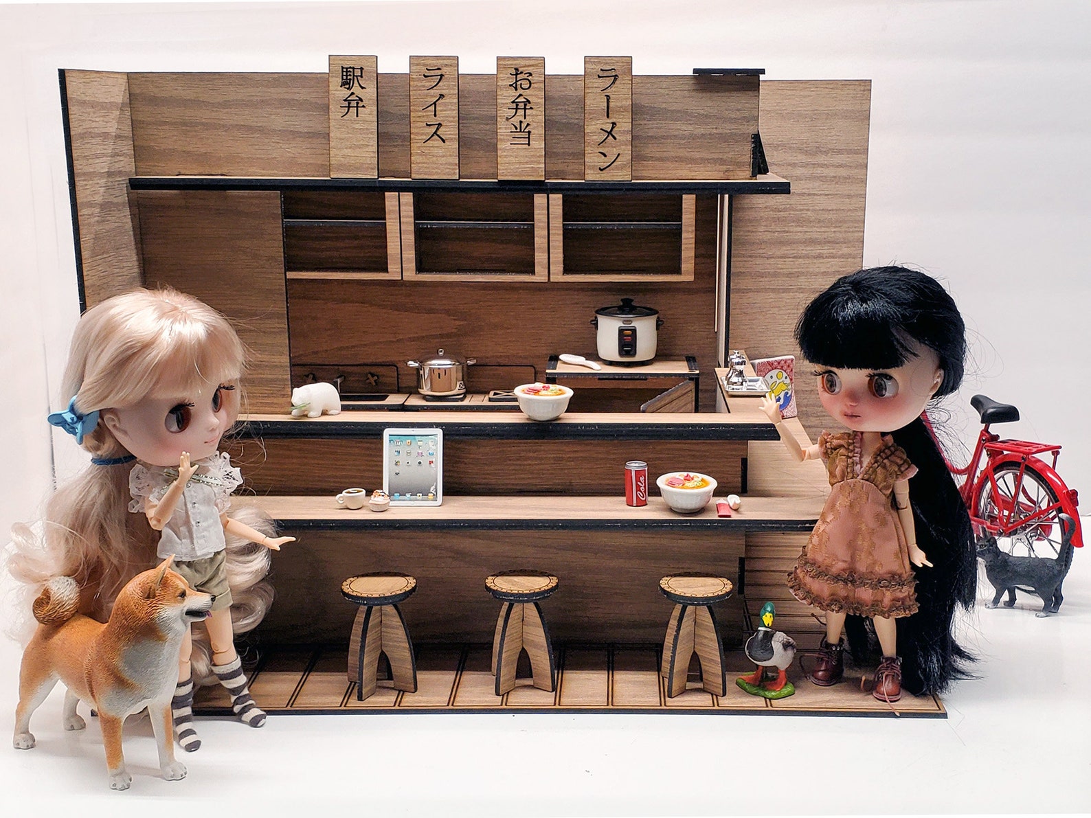 Ramen Shop -- Diner -- Cafe-style Roombox for Blythe Middie and Other 1 ...
