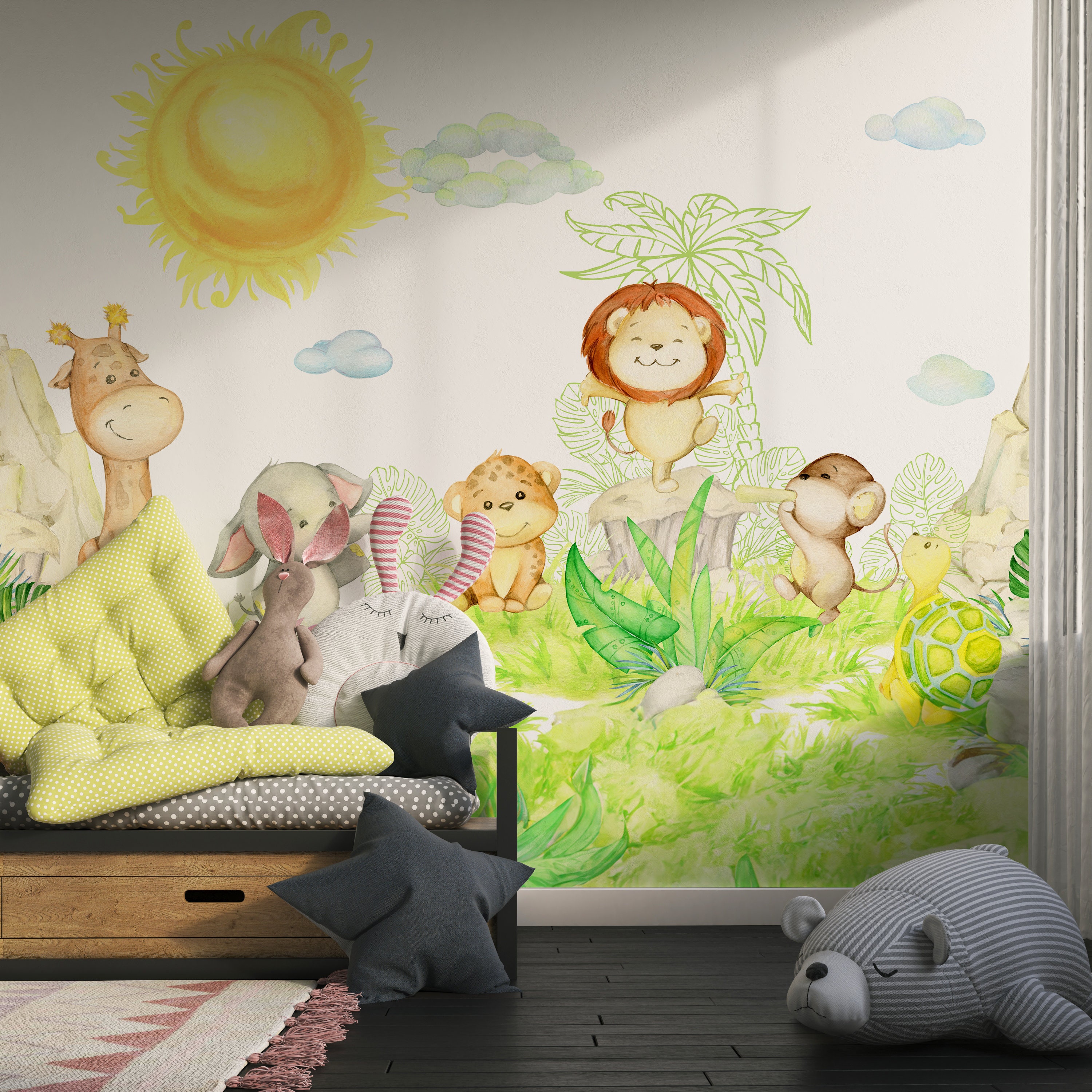 Custom Wallpapers for Children Baby Rooms Custom Gift Colorful Fun ...
