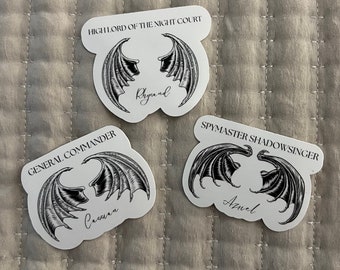ACOTAR Sticker, Sarah J Mass, A Court of Thorns and Roses, Bat Boys ...