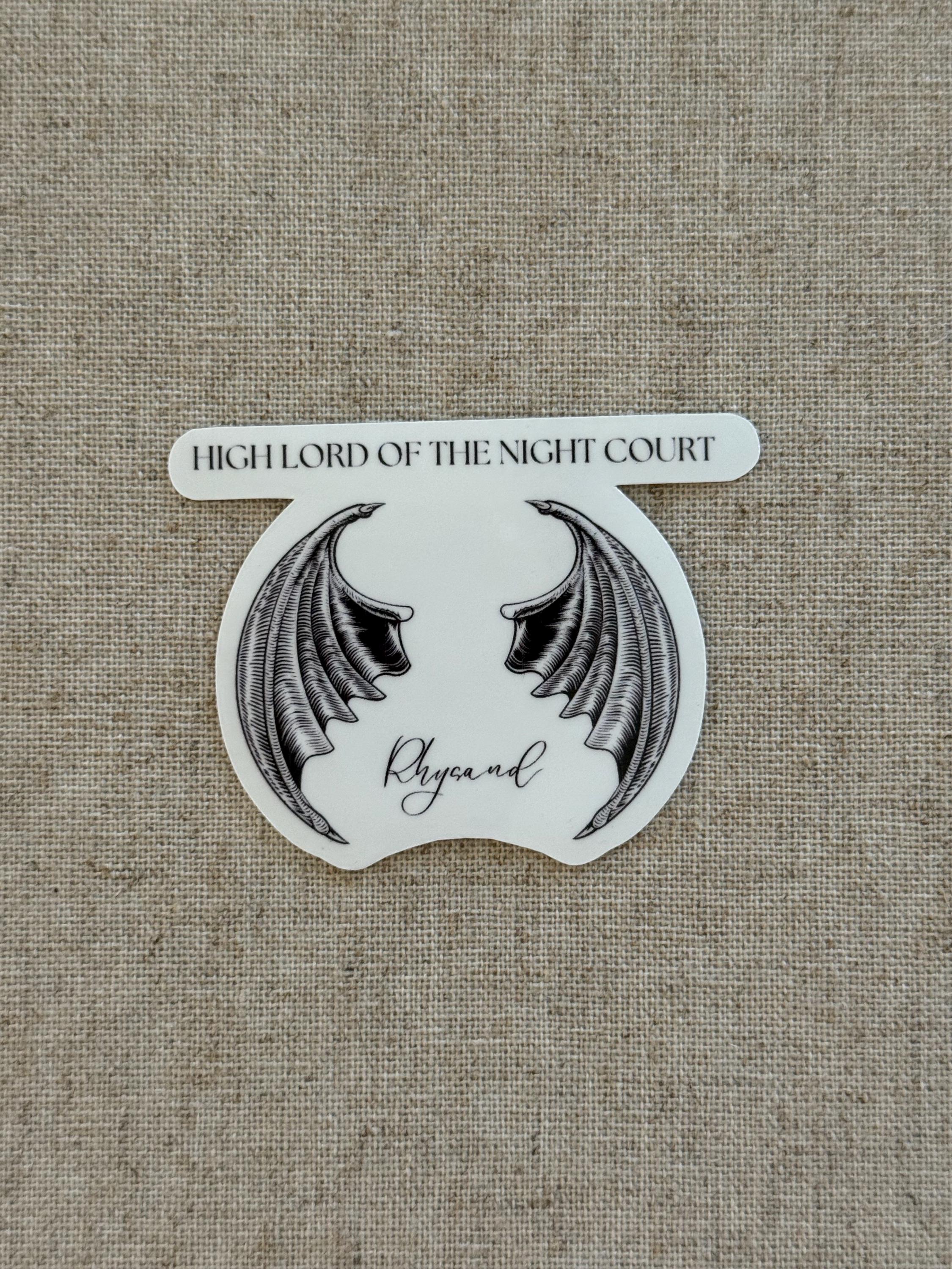 ACOTAR Inspired Minimalist Sticker - Bat Boys (rhysand, Cassian, Azriel ...