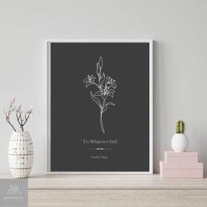 TOG Inspired Minimalist Art Print - to Whatever End Quote - Negative - Etsy