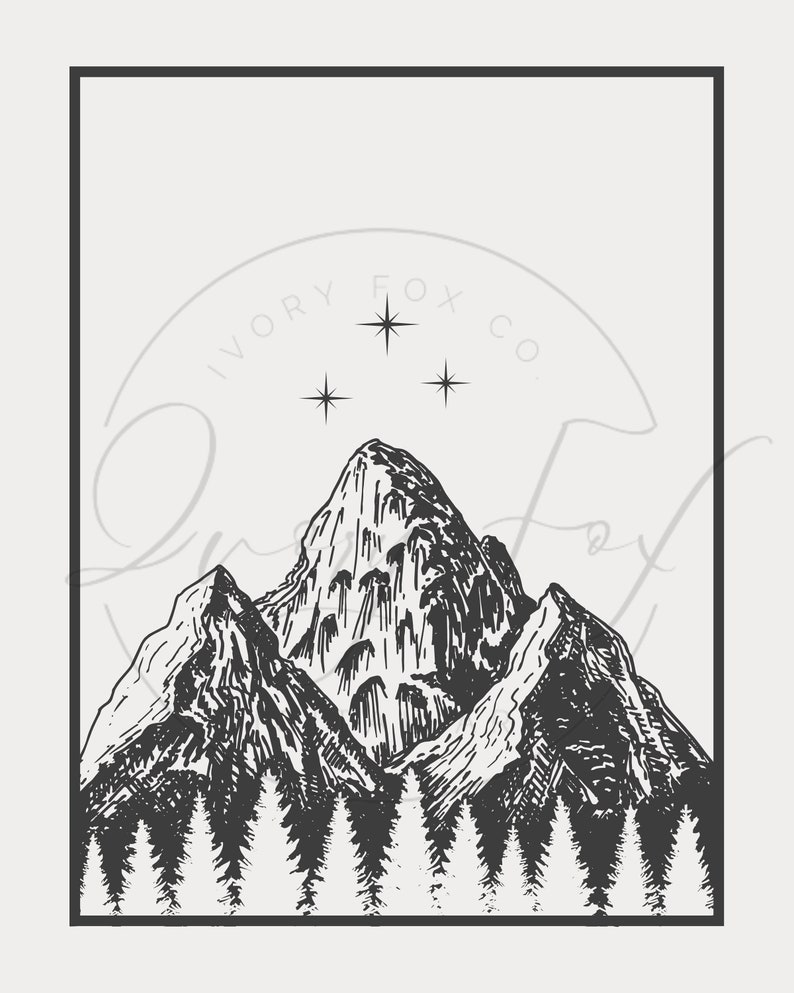 ACOTAR Inspired Minimalist Art Print Velaris Mountains - Etsy