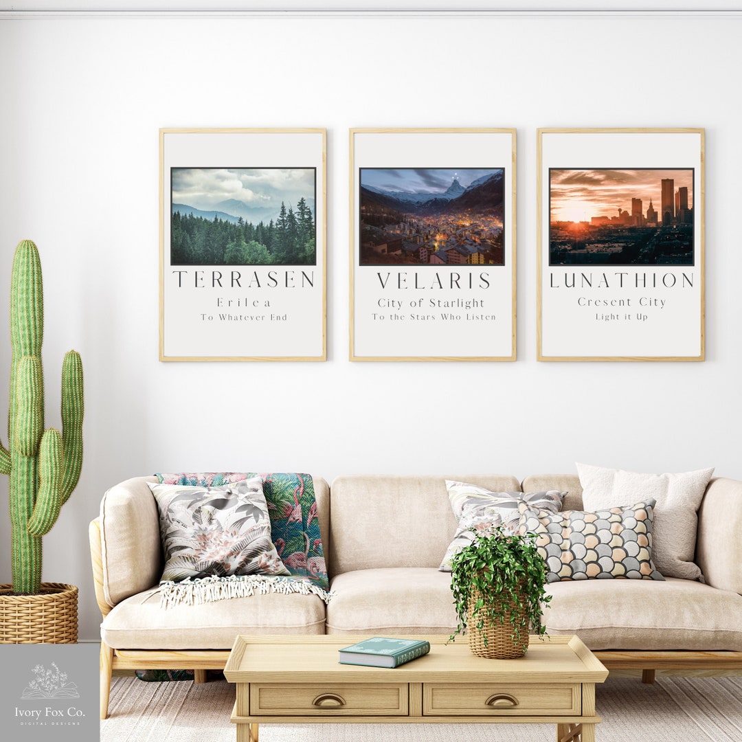 SJM Universe Cities Inspired Minimalist Art Prints Lunathion/velaris ...