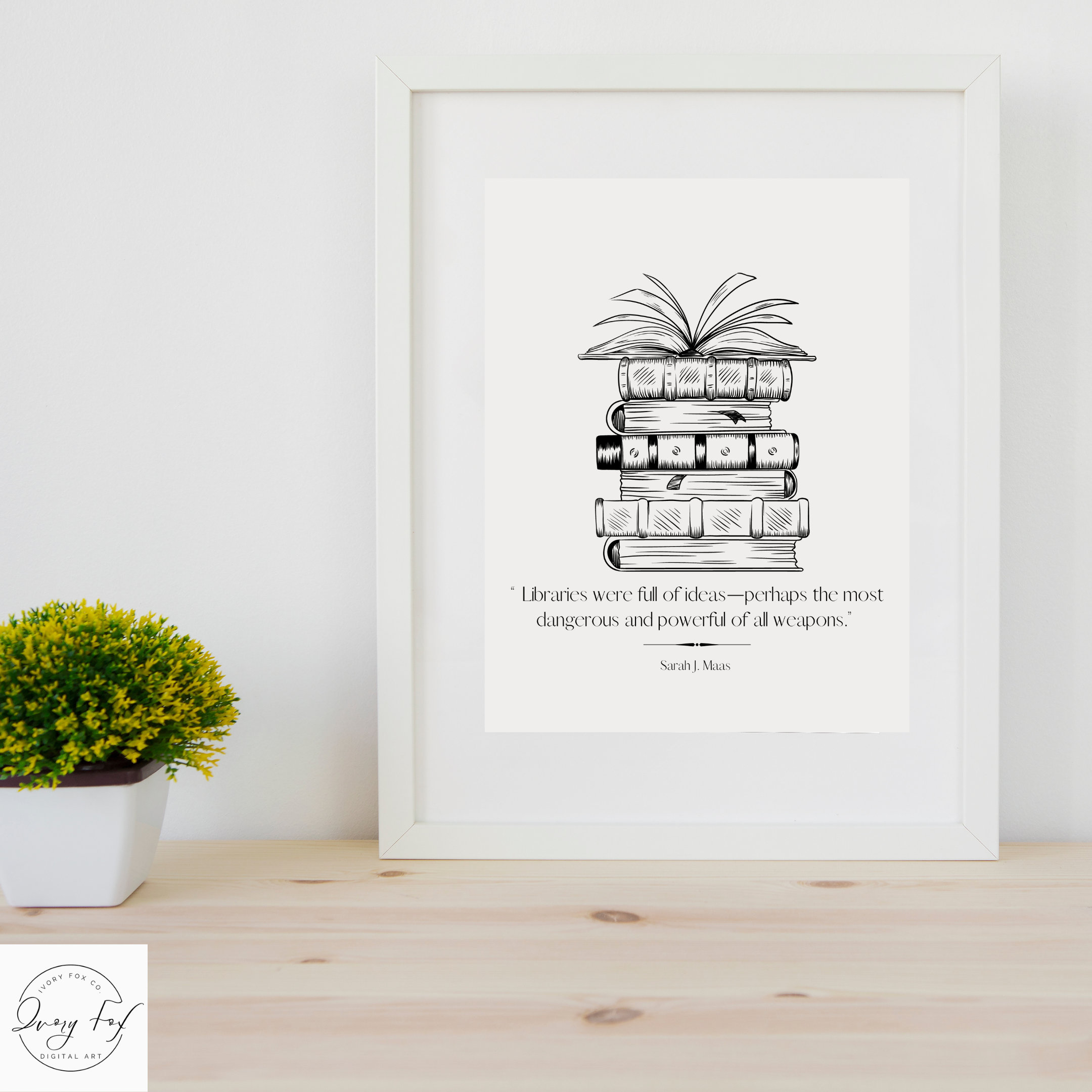 TOG Inspired Minimalist Art Print Libraries Were Full of - Etsy