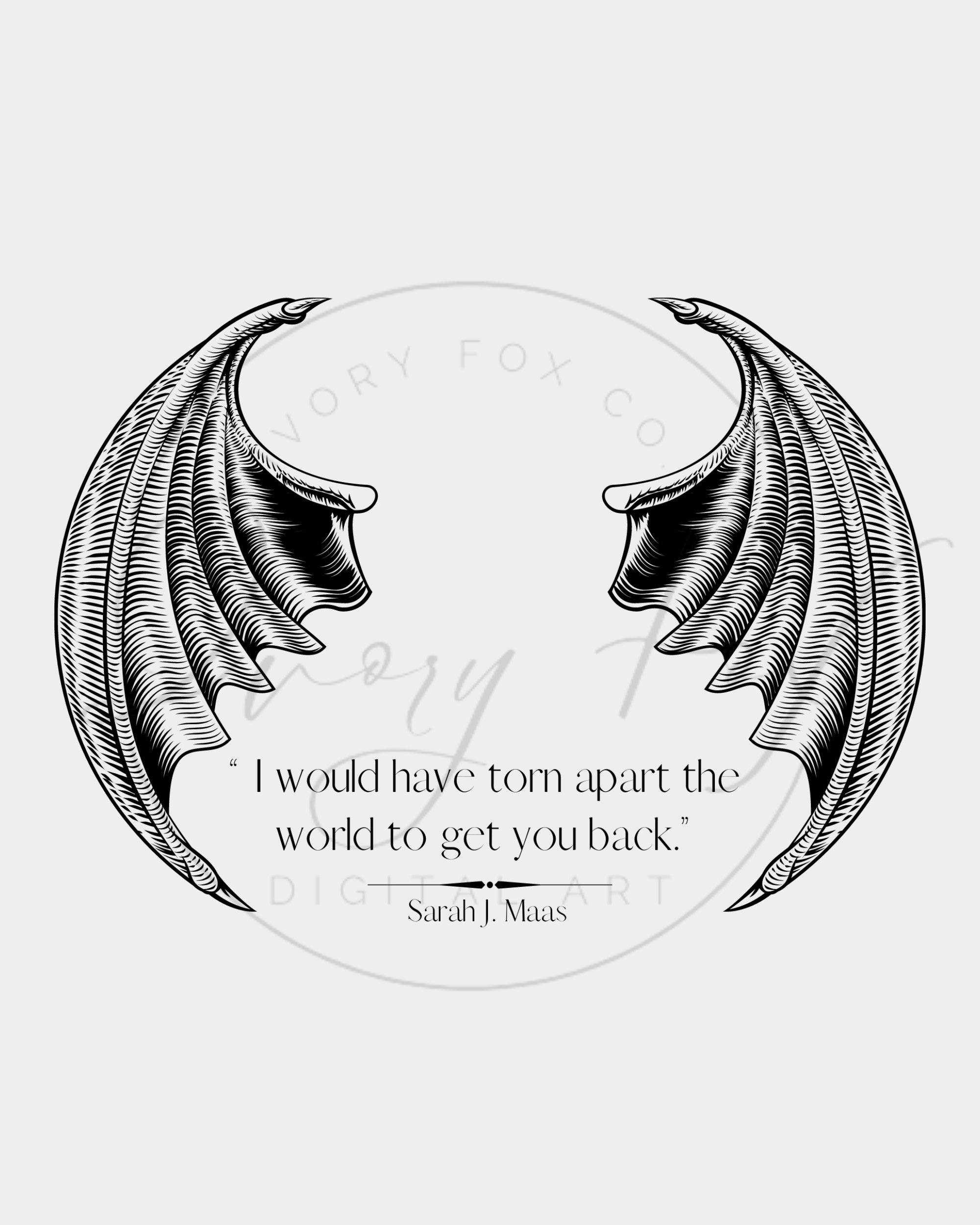 ACOTAR Inspired Minimalist Art Print High Lord Rhysand Quote - Etsy