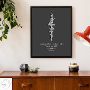 ACOTAR Inspired Minimalist Art Print - You Do Not Yield Quote ...