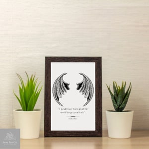 ACOTAR Inspired Minimalist Art Print - High Lord Rhysand Quote - Etsy