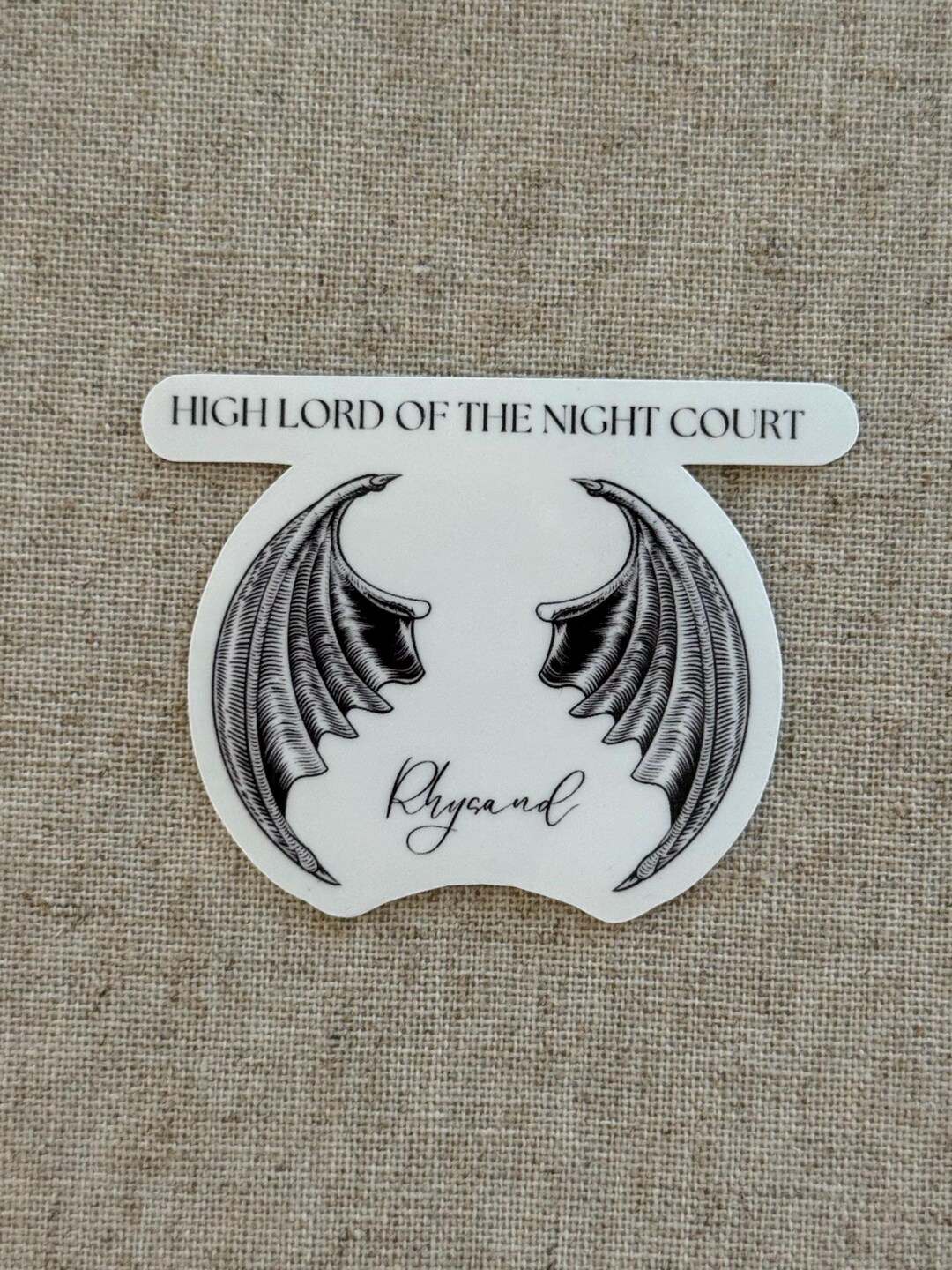 ACOTAR Inspired Minimalist Sticker - Rhysand High Lord of the Night ...