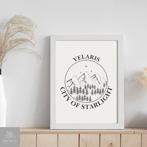 ACOTAR Inspired Minimalist Art Print - Velaris - Etsy
