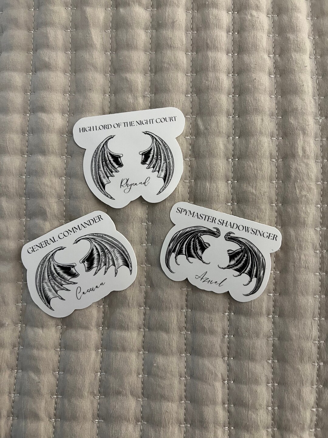 ACOTAR Inspired Minimalist Sticker - Bat Boys (rhysand, Cassian, Azriel ...