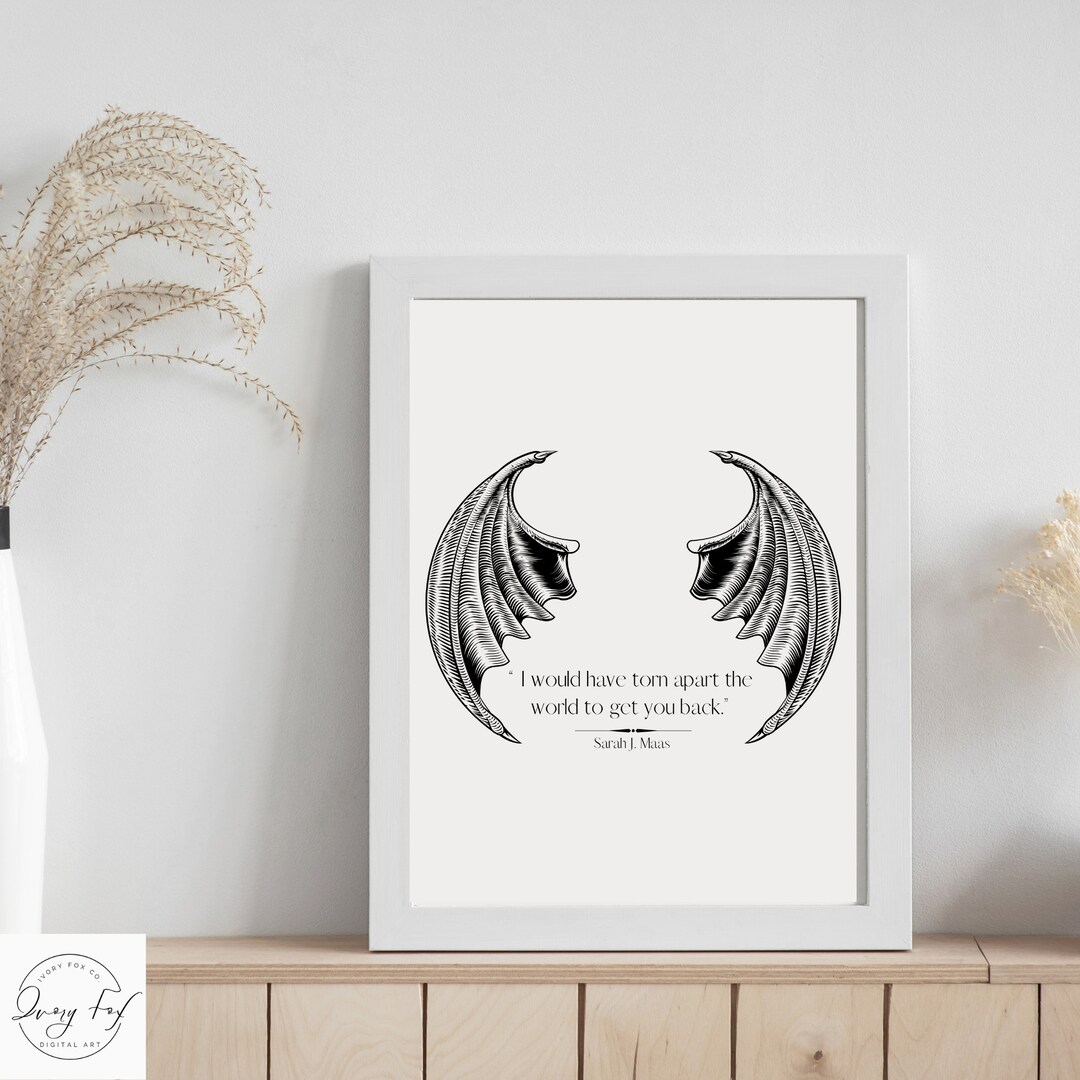 ACOTAR Inspired Minimalist Art Print High Lord Rhysand Quote - Etsy