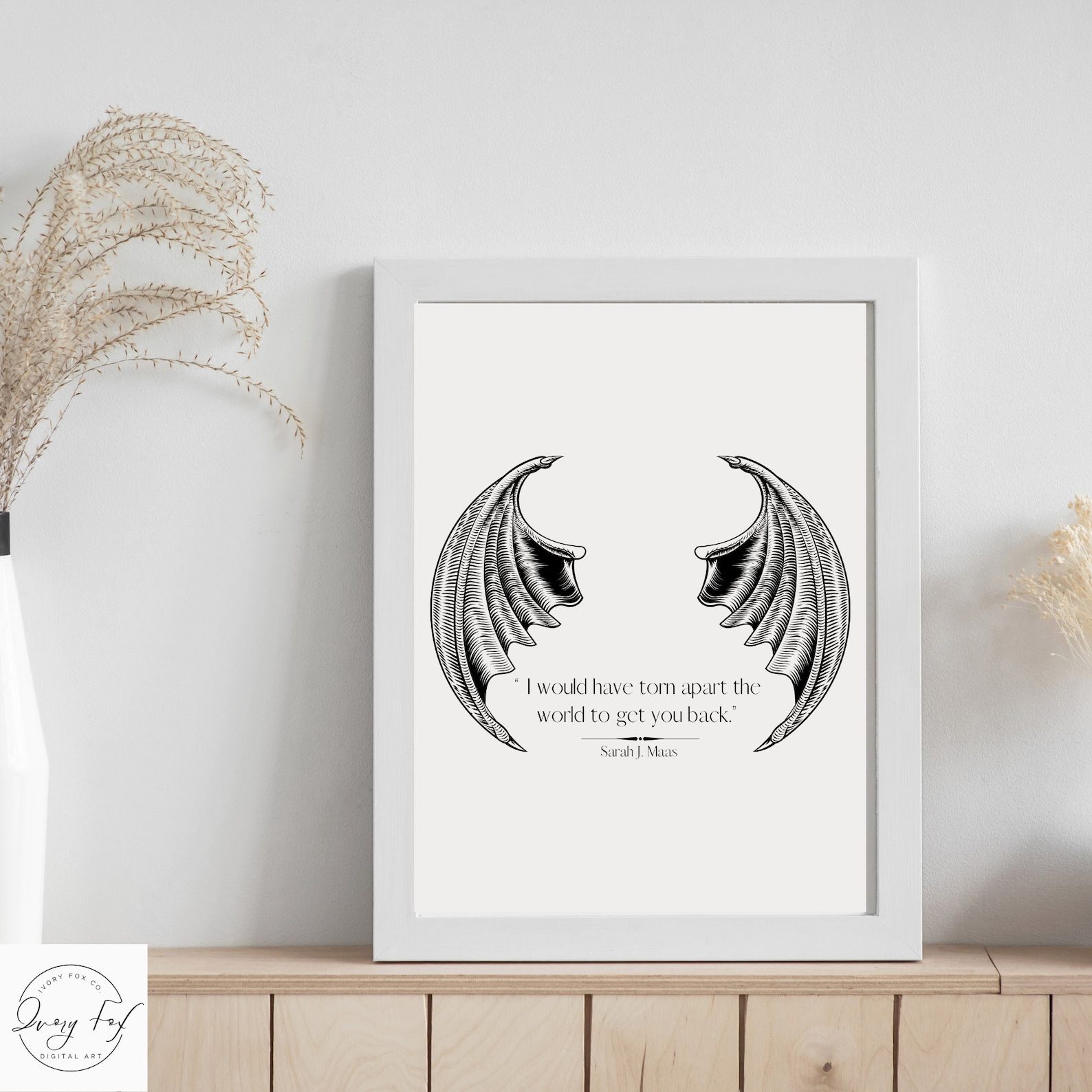 ACOTAR Inspired Minimalist Art Print High Lord Rhysand Quote - Etsy