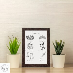 ACOTAR Inspired Minimalist Art Print - the Inner Circle - Etsy