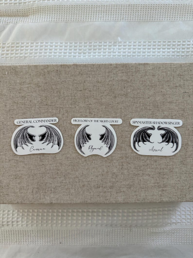 ACOTAR Inspired Minimalist Sticker - Bat Boys (rhysand, Cassian, Azriel ...