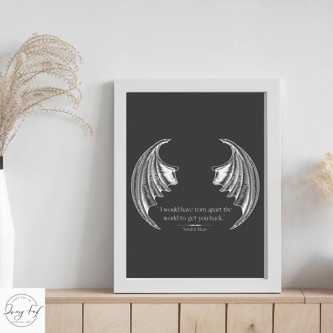 ACOTAR Inspired Minimalist Art Print - High Lord Rhysand Quote ...
