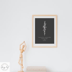 ACOTAR Inspired Minimalist Art Print - You Do Not Yield Quote ...