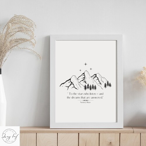 ACOTAR Inspired Minimalist Art Print the Villian in the - Etsy