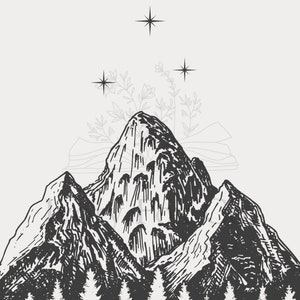 ACOTAR Inspired Minimalist Art Print - Velaris Mountains - Etsy