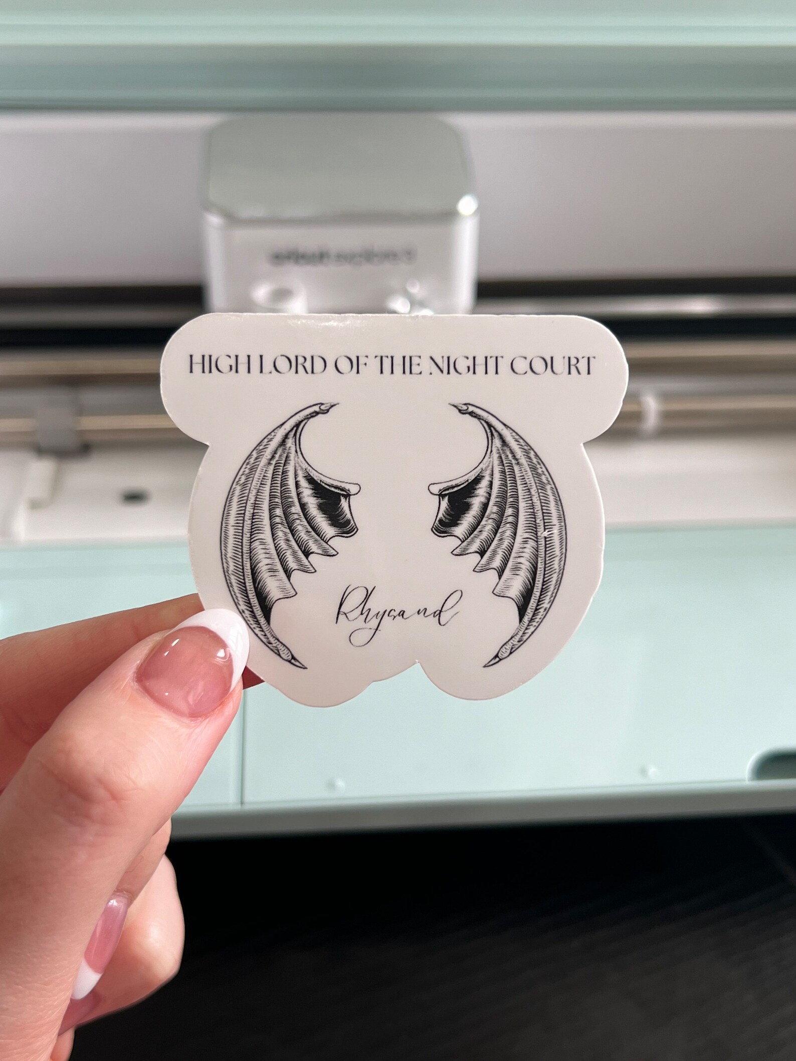 ACOTAR Inspired Minimalist Sticker - Rhysand High Lord of the Night ...
