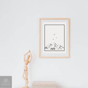 ACOTAR Inspired Minimalist Art Print - Velaris Mountains - Etsy