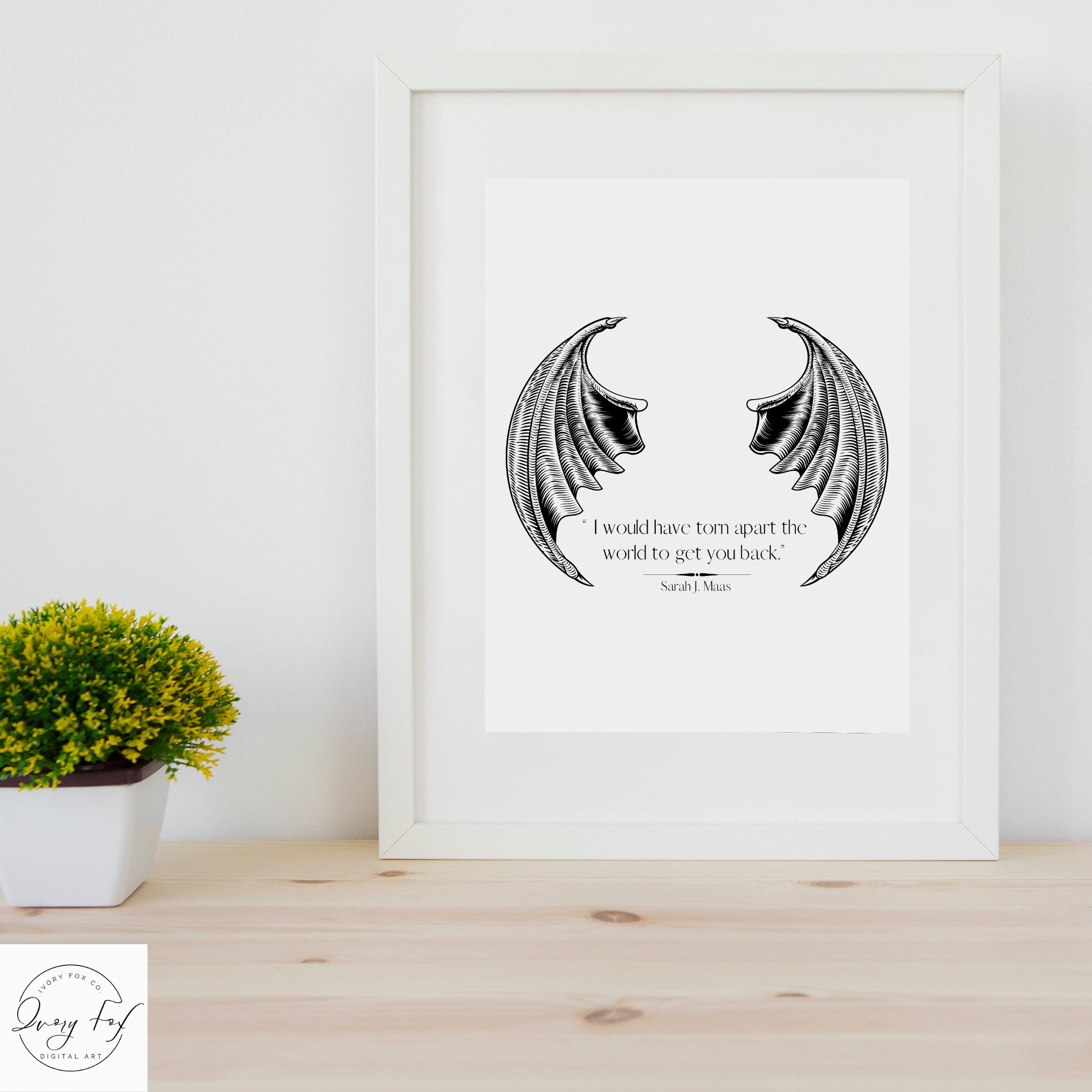 ACOTAR Inspired Minimalist Art Print High Lord Rhysand Quote - Etsy