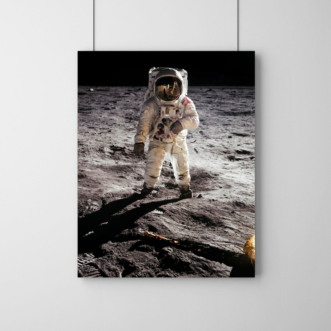 NASA Apollo 11 Astronaut the Moon, Remastered Apollo 11 Art Poster ...