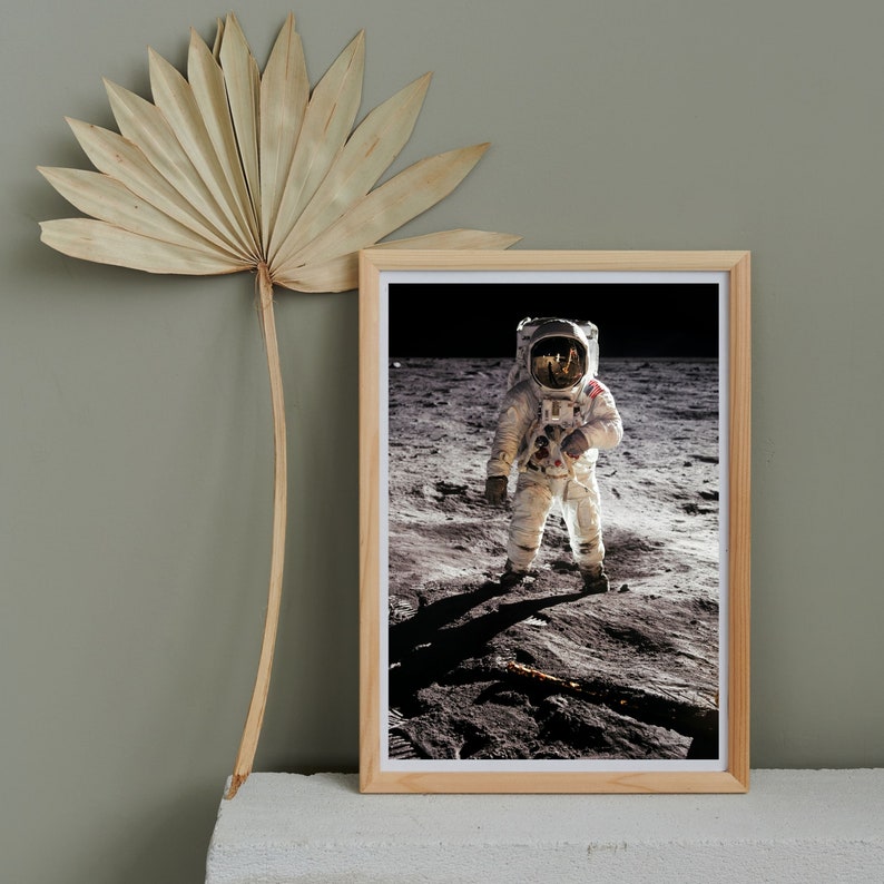 NASA Apollo 11 Astronaut the Moon, Remastered Apollo 11 Art Poster ...