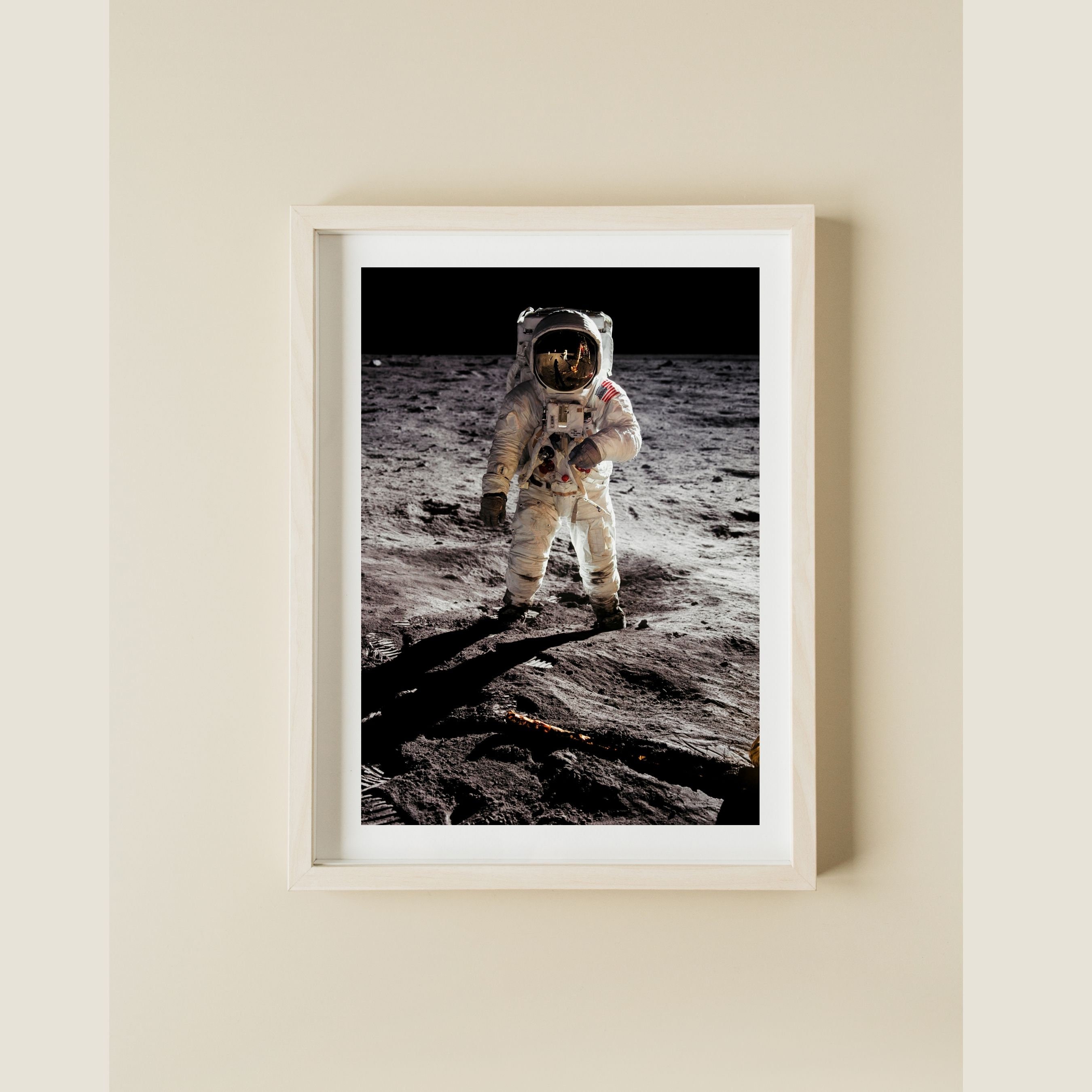 NASA Apollo 11 Astronaut the Moon, Remastered Apollo 11 Art Poster ...