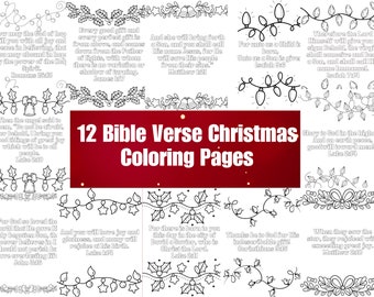 Christmas Coloring Pages Bible Verse Coloring Sheets for - Etsy