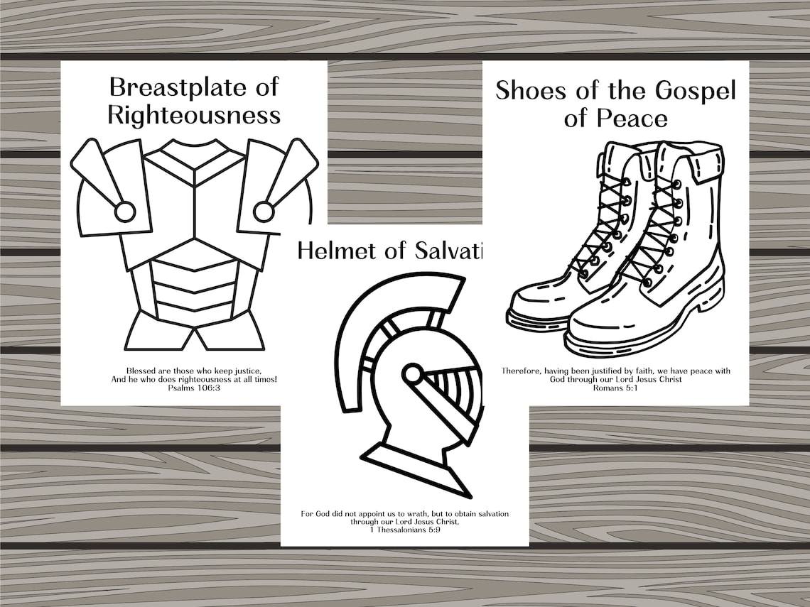Armor of God Coloring Pages, Sunday School, Armor of God Craft, Sunday ...