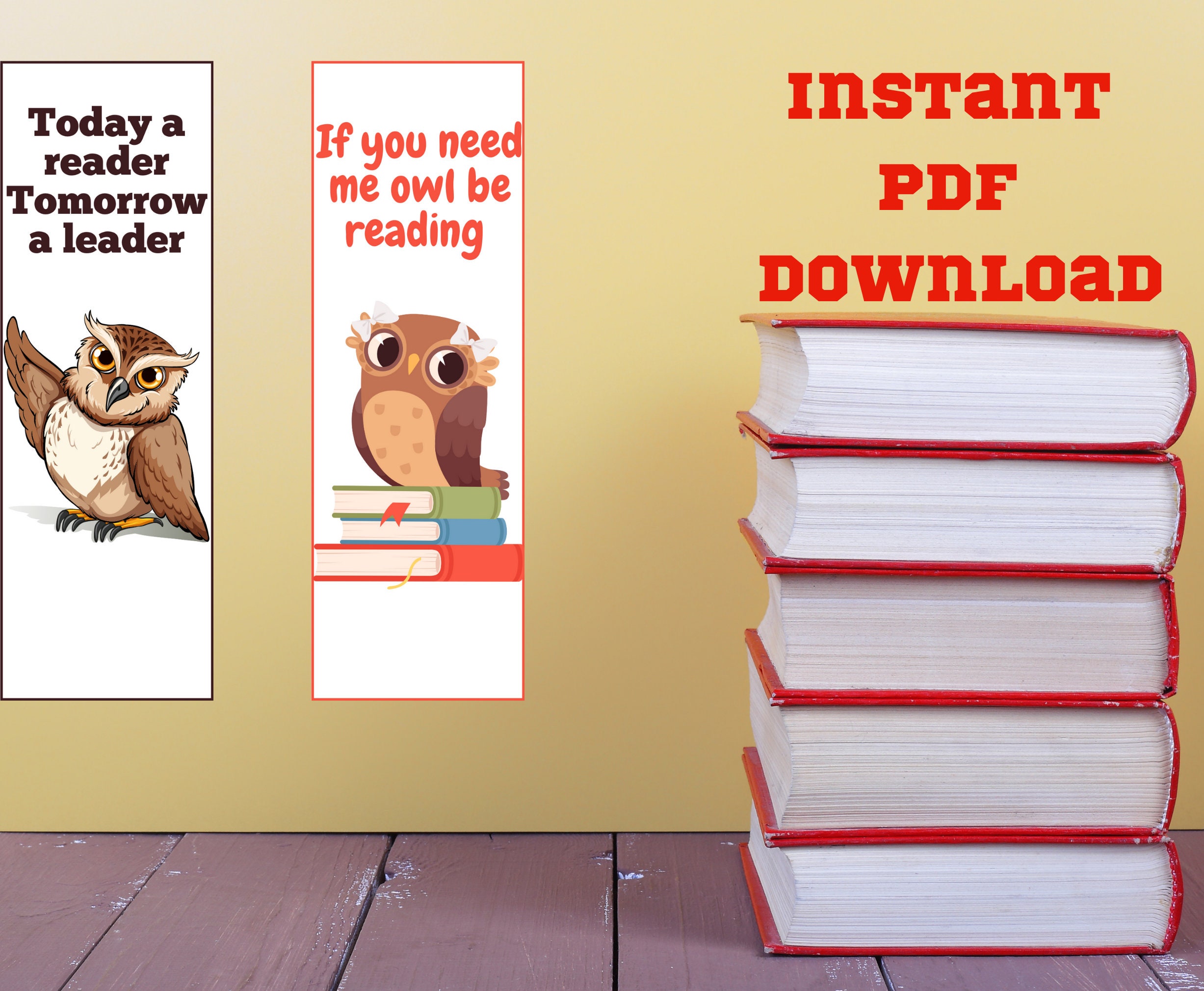 Owl Bookmarks for Booklovers, Today a Reader Tomorrow a Reader ...