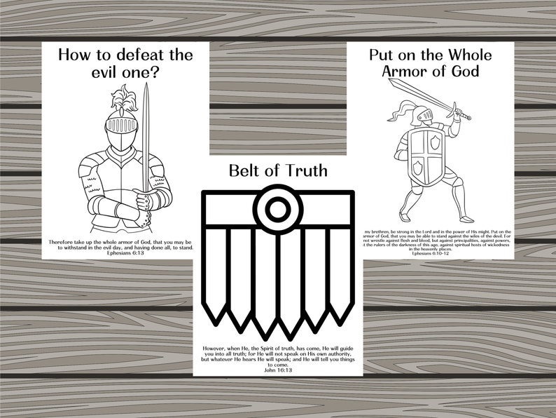 Armor of God Coloring Pages, Sunday School, Armor of God Craft, Sunday ...