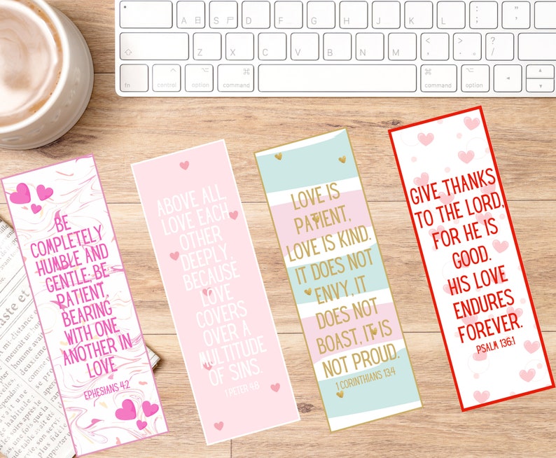 Love Bible Verse Bookmarks, Scripture Bookmarks, Scripture Bookmarks ...
