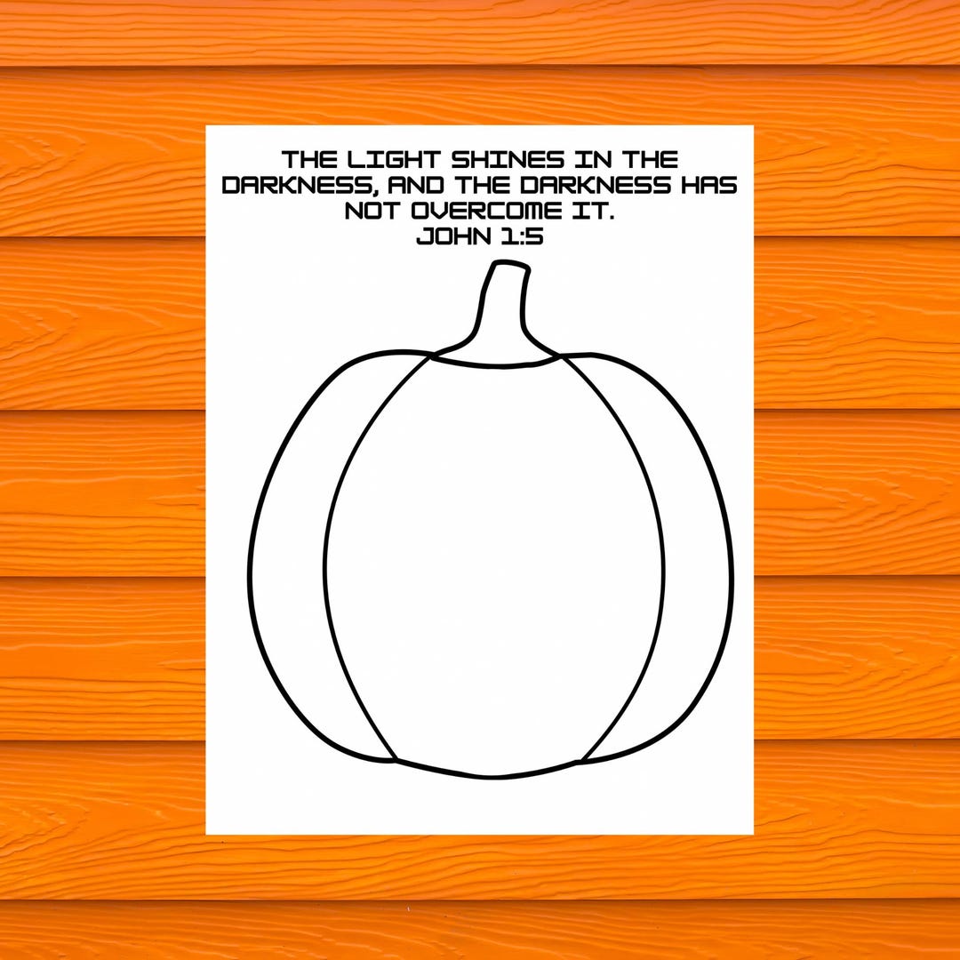 John 1:5, Christian Halloween Craft, Halloween Sunday School Craft ...