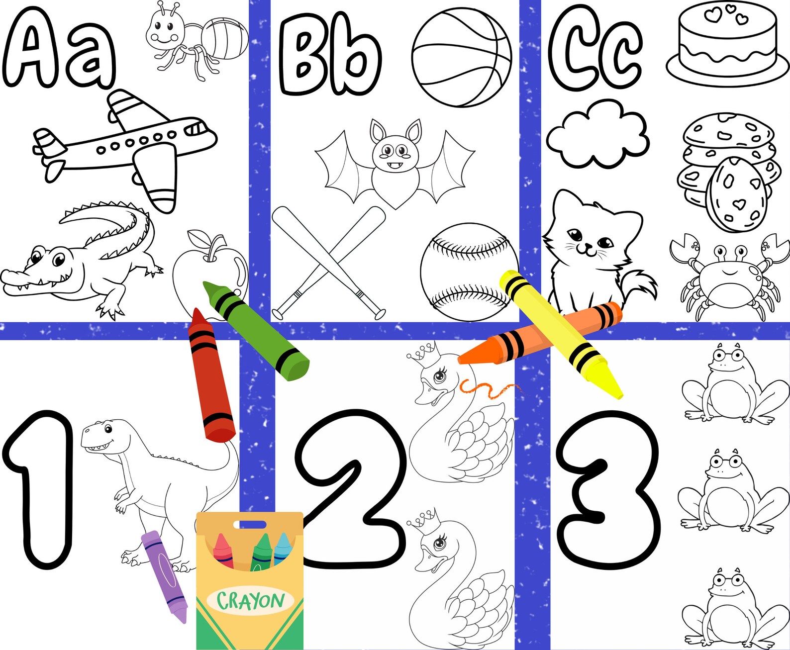 Alphabet Coloring Pages Number Coloring Pages Preschool and - Etsy