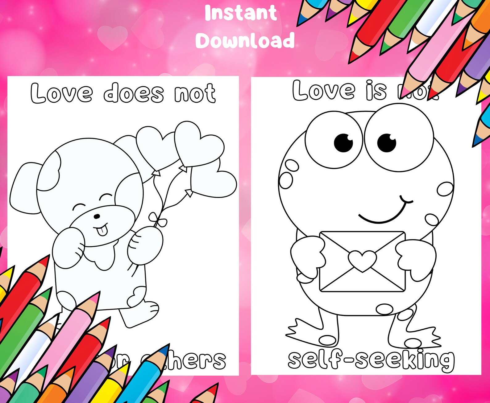 1 Corinthians 13 4, Love Bible Verse Coloring Pages for Kids, Christian ...
