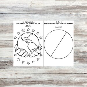 Days of Creation Coloring Page, Days of Creation Craft, Sunday School ...