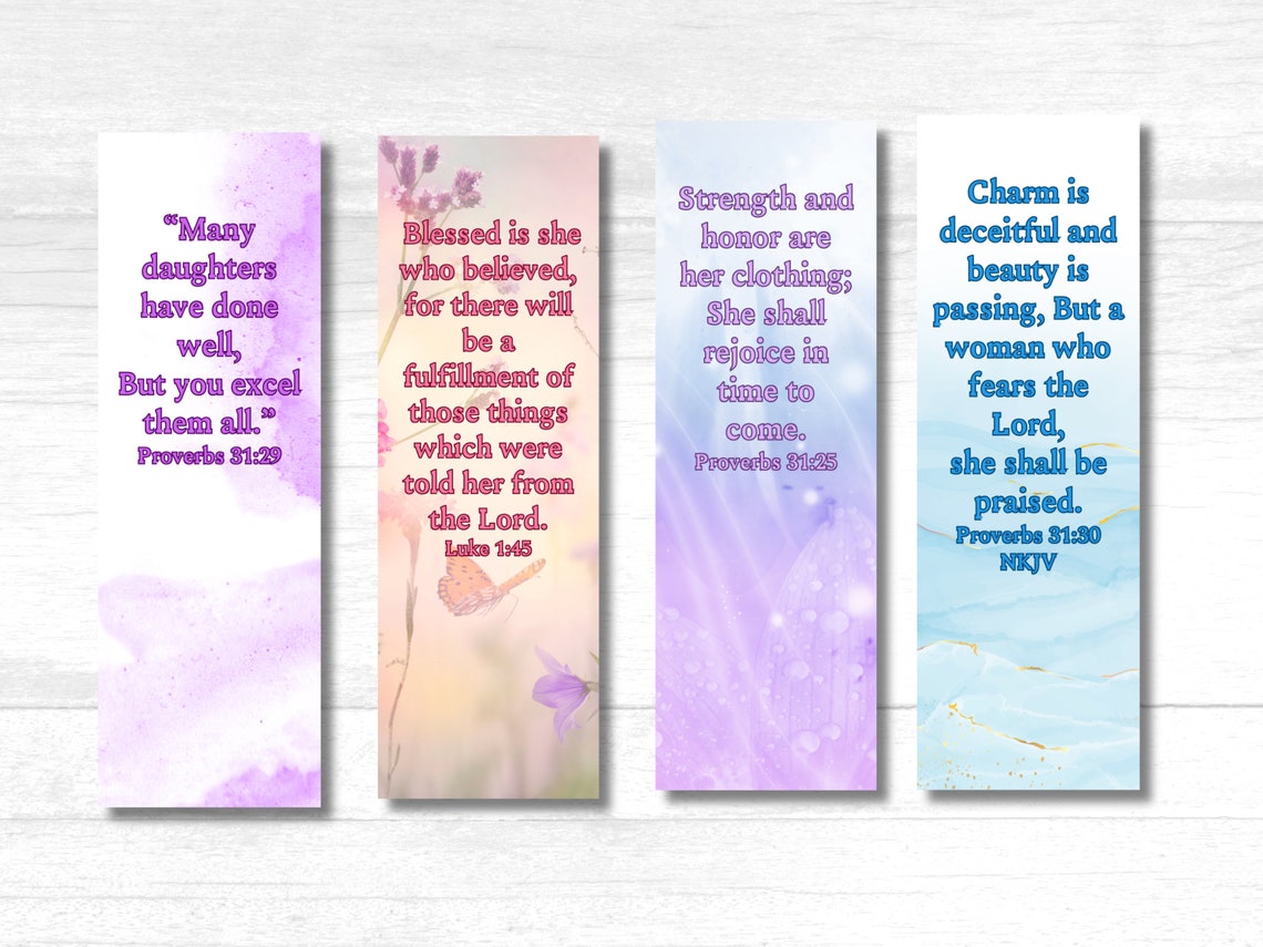 8 Godly Woman Bookmarks, Christian Faith Bookmarks, Christian Mothers ...
