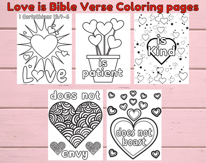 Love Bible Verse Coloring Pages, Christian Coloring Pages, Scripture ...