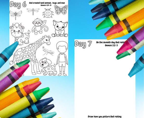 God Rested On The Seventh Day Coloring Page