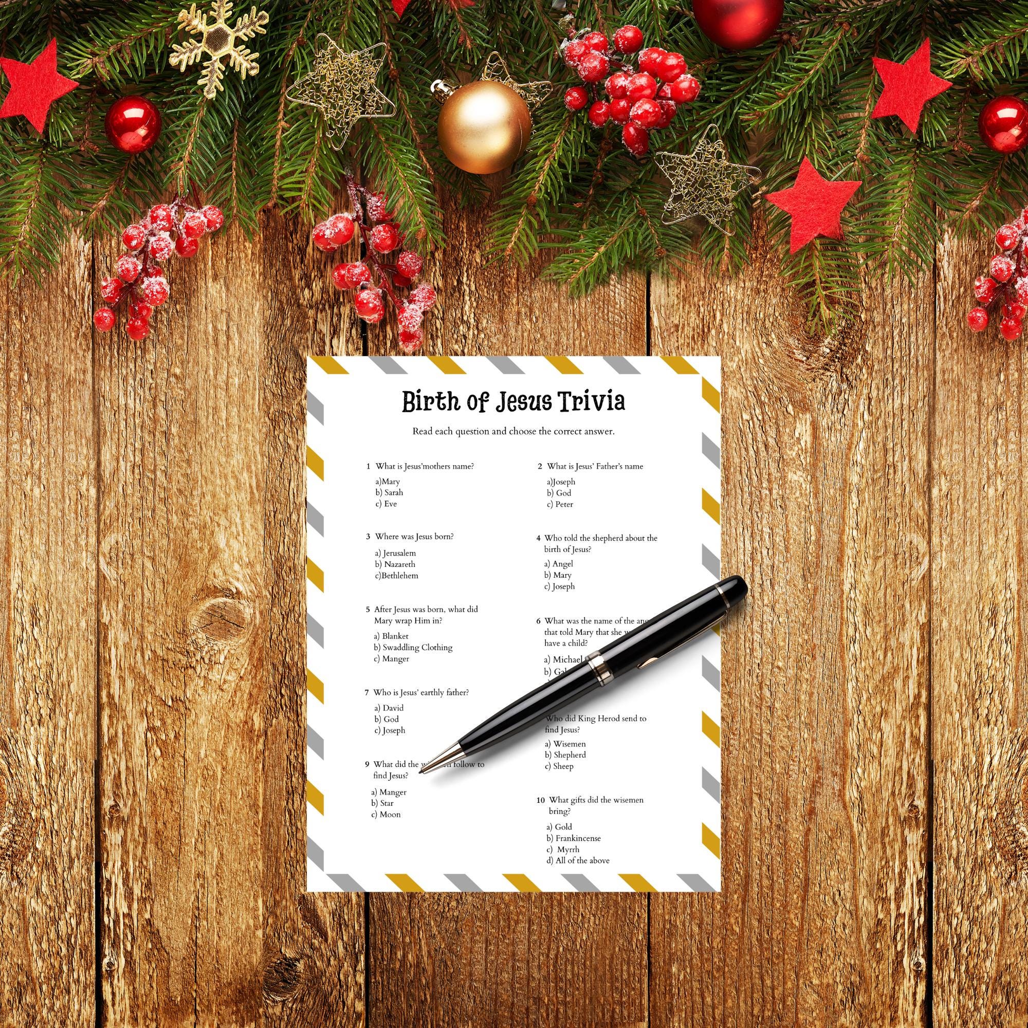 Christmas Bible Activity, Christmas Sunday School Printables, Christian ...
