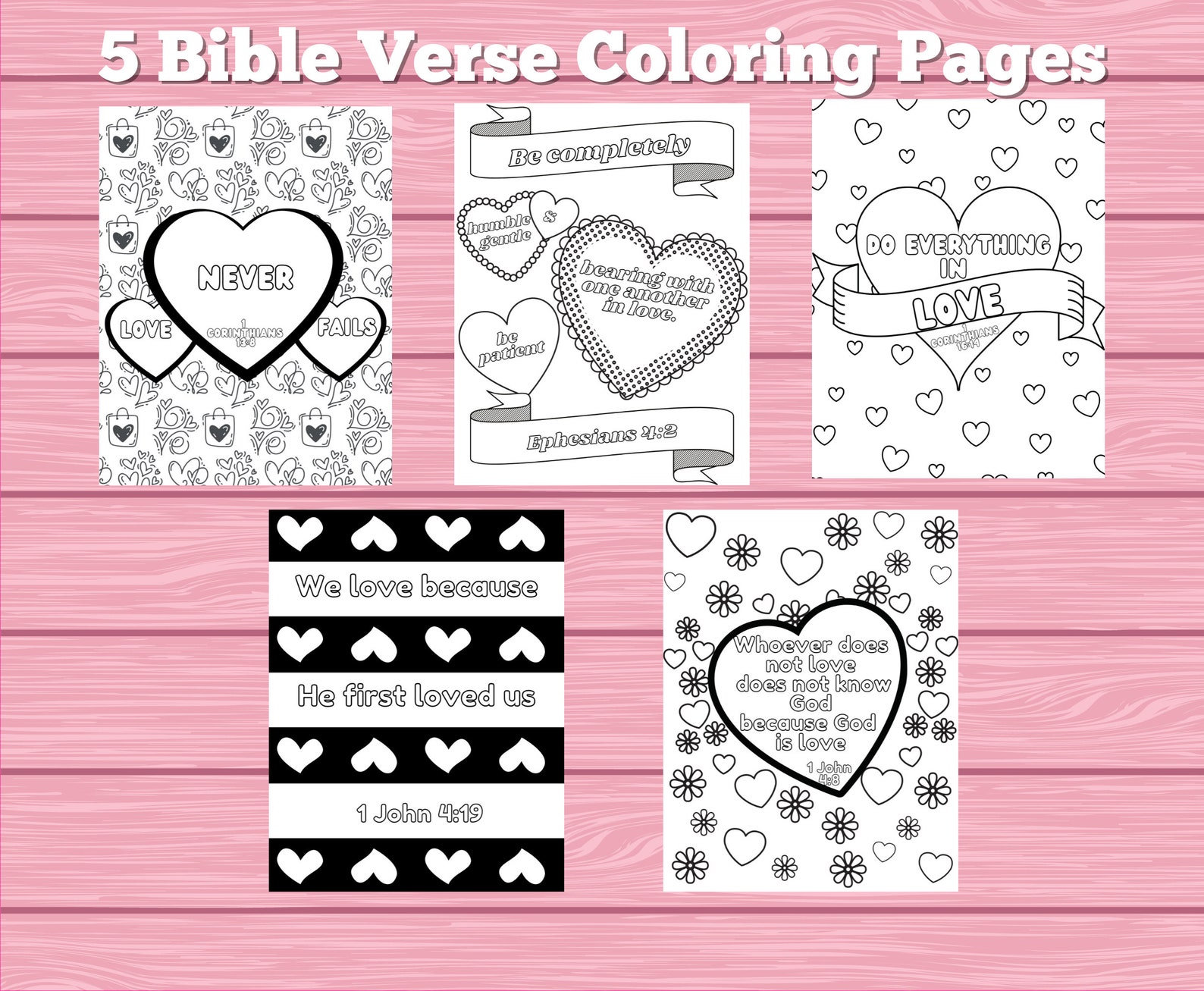 Love Bible Verse Coloring Pages, Love Coloring Pages, Sunday School ...