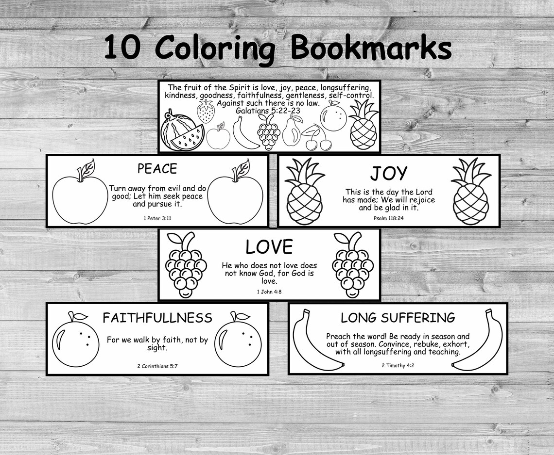 Fruit of the Spirit Coloring Pages, Fruit of the Spirit Activity Pages ...