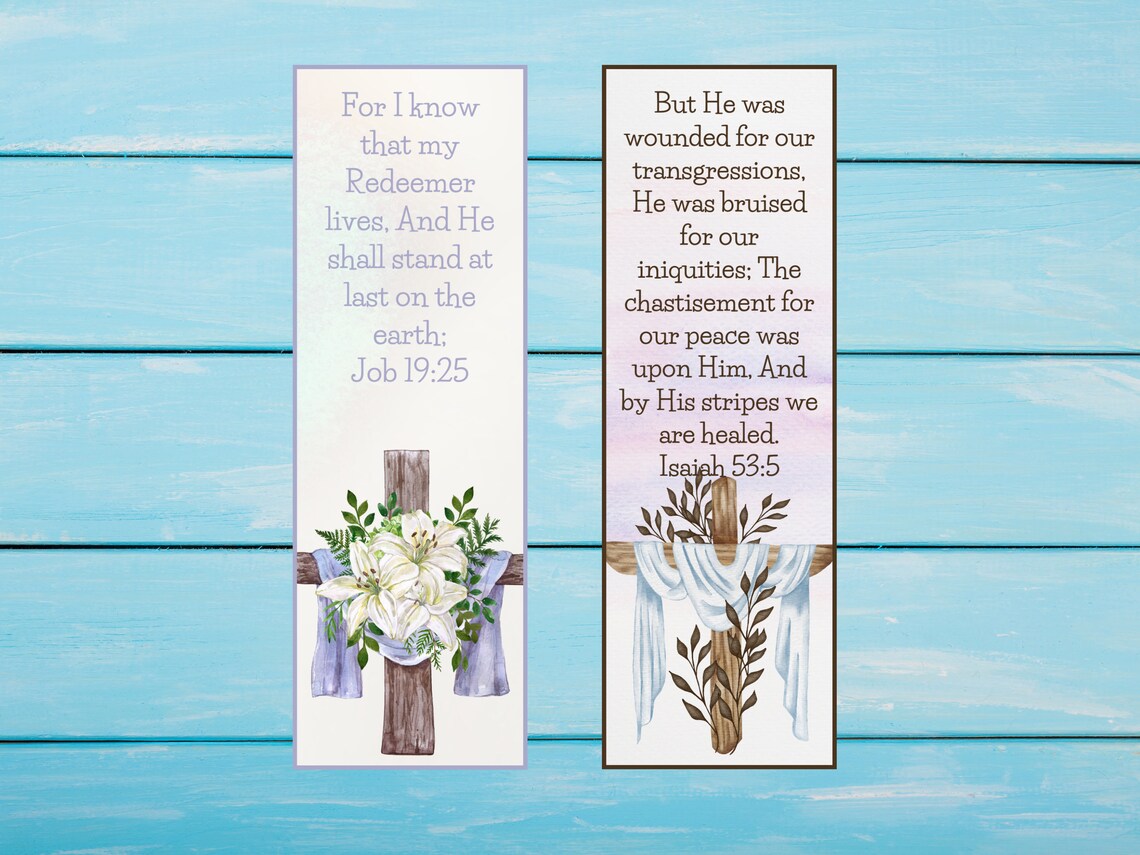 Christian Easter Bookmarks, Religious Easter Bookmarks, Scripture ...
