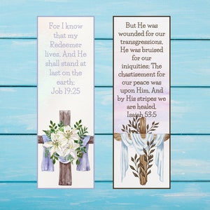 Christian Easter Bookmarks, Religious Easter Bookmarks, Scripture ...