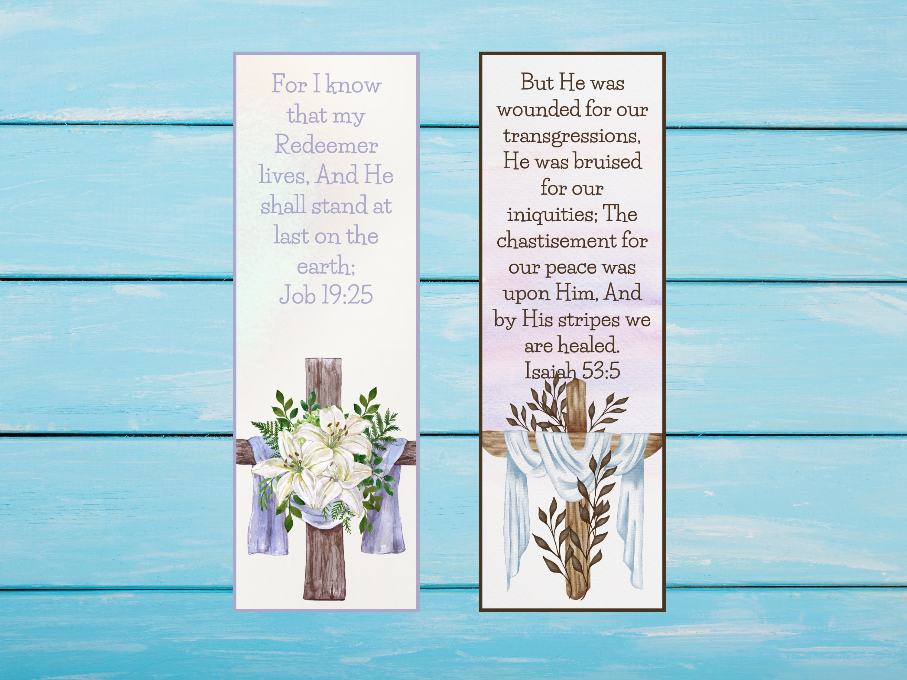 Christian Easter Bookmarks, Religious Easter Bookmarks, Scripture ...